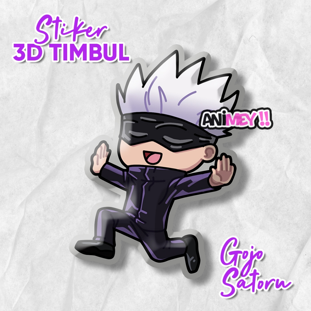 Gojo Satoru Embossed 3D Emblem Sticker/Anime Resin Sticker | Shopee ...