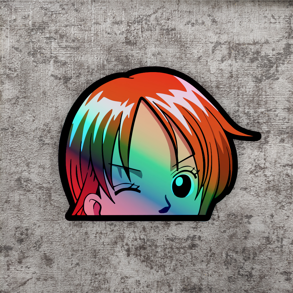 Nami one piece hologram anime Sticker | Shopee Singapore
