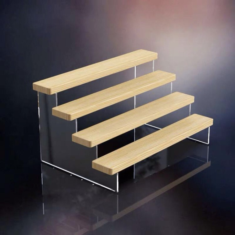 Display Stand Material Wood+Acrylic 4 tier step figurine, popmart ...