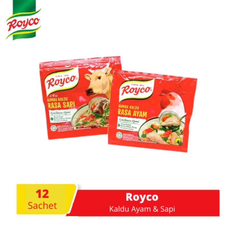 Royco Chicken & Beef Flavor Seasoning 8 grams (1 Plan contains 12 Pcs ...