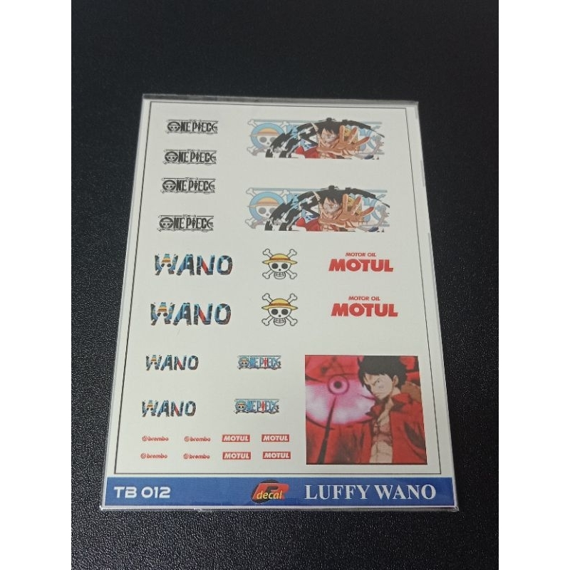 Decal Hotwheels One Piece Luffy Wano | Shopee Singapore