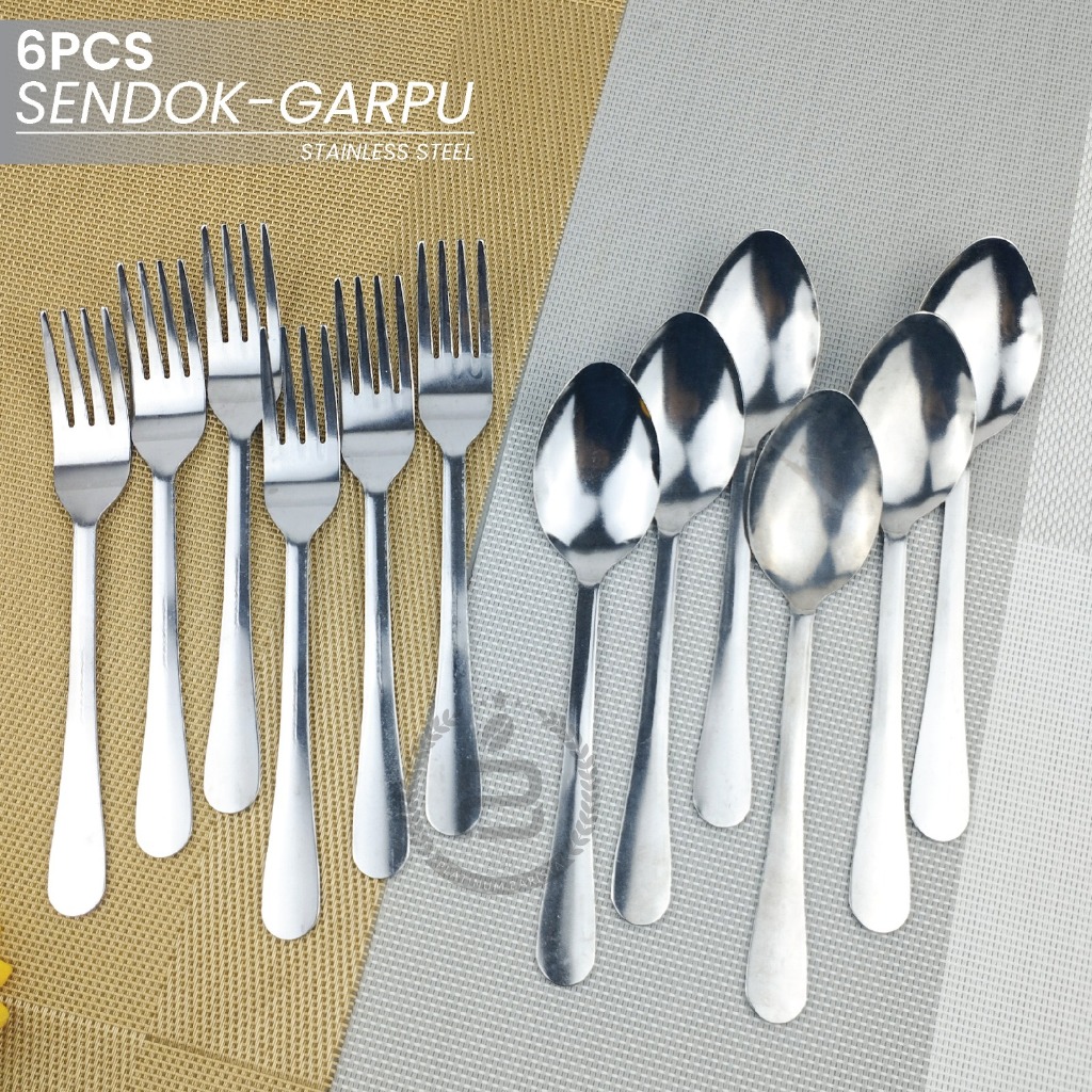 6PCS/PACK Stainless Steel Spoon/Fork, cutlery set | Shopee Singapore