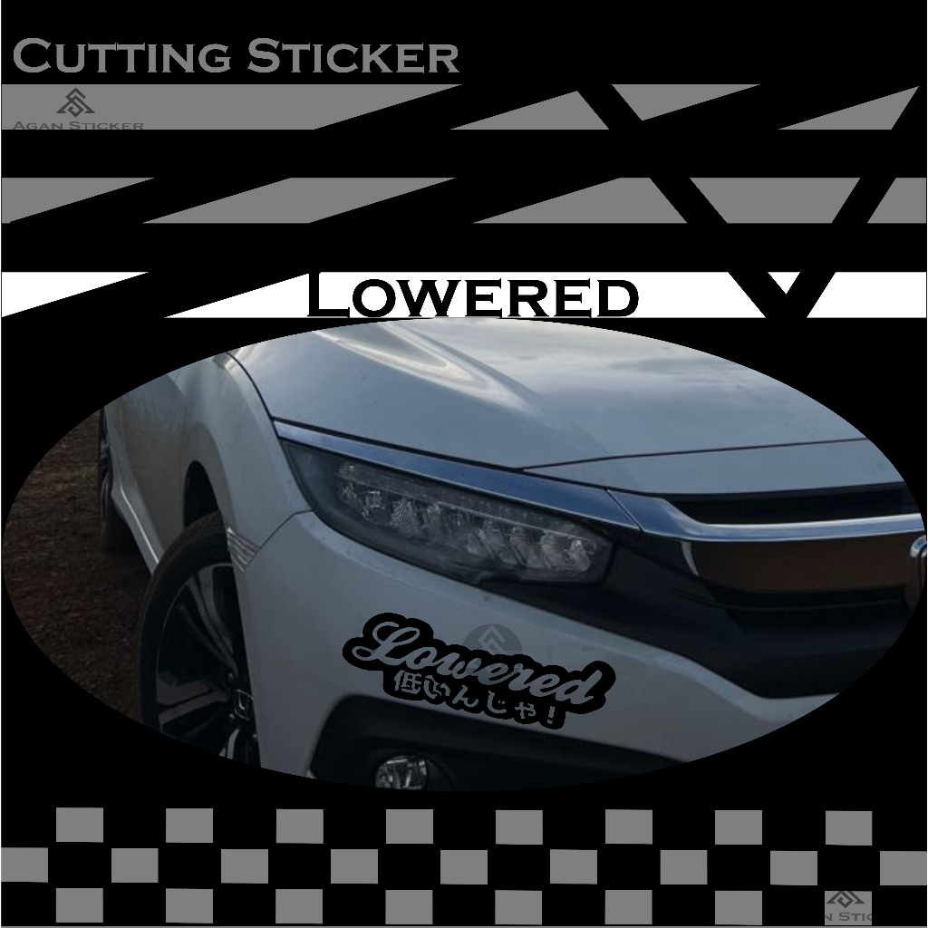 Car Sticker Motorcycle Cutting Sticker LOWERED Sticker JDM LOWERED ...