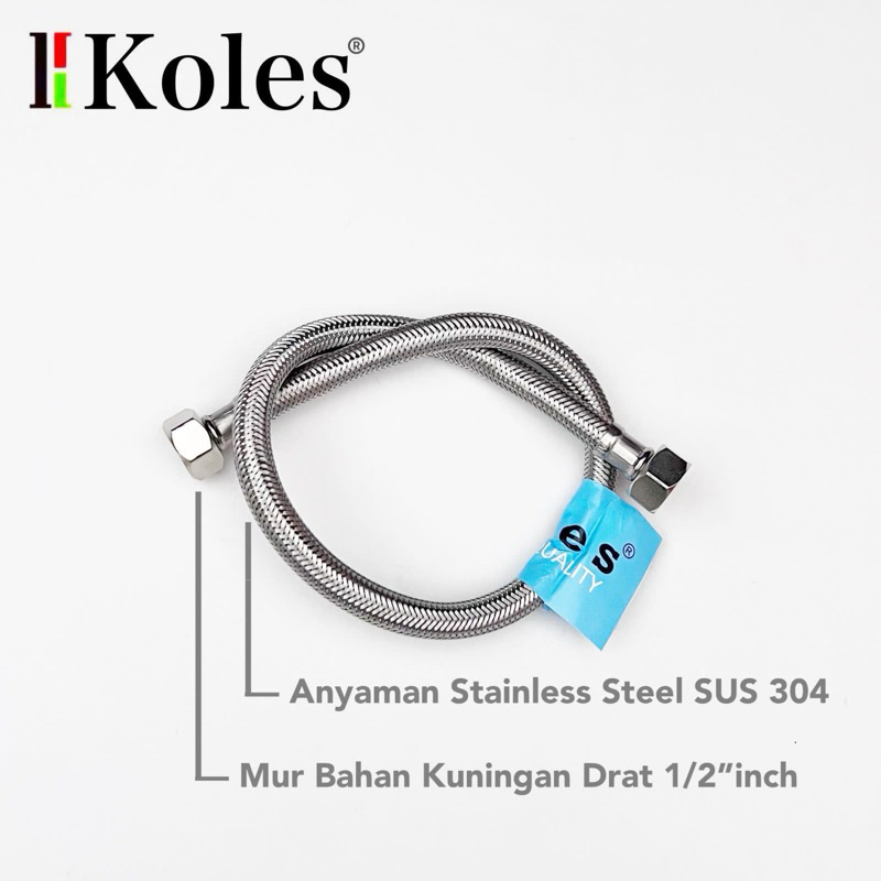 Koles 3360-60cm Flexible Hose SUS 304 Stainless Steel Woven Flexible ...