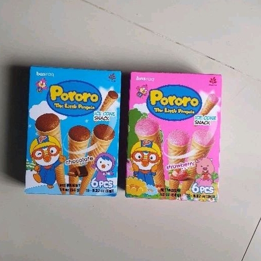 Pororo ice cone / Spoonz ice cone bing bing snack wafer Chocolate ...