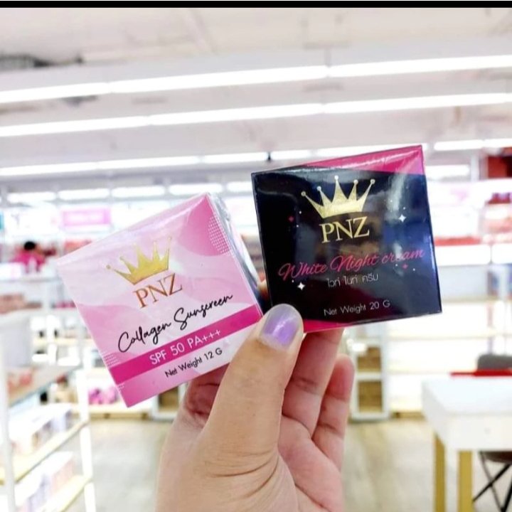 Pnz COLLAGEN SUNSCREEN SPF 50 PA++ & White Night Cream Liquidspnz COLLAGEN SUNSCREEN SPF 50 PA++ ...