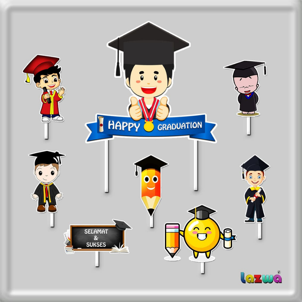 Happy graduation cake Topper happy graduation | Shopee Singapore