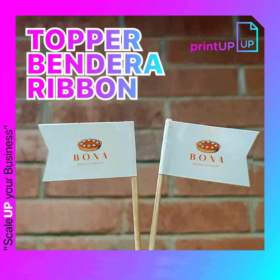Ribbon Flag Topper / Custom Snack Toothpick / Steak / Topper / Cake ...