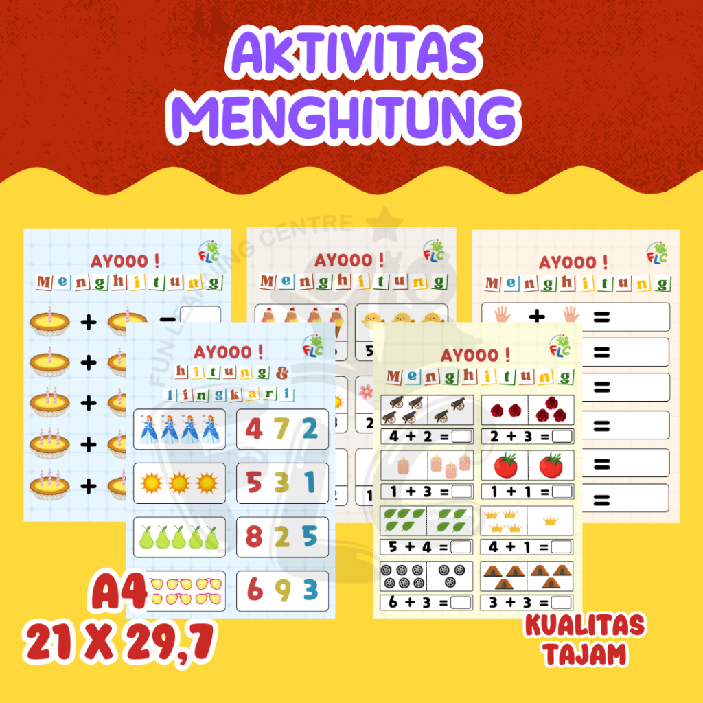 Fun Calculation Activities for Preschool Kindergarten Children ...