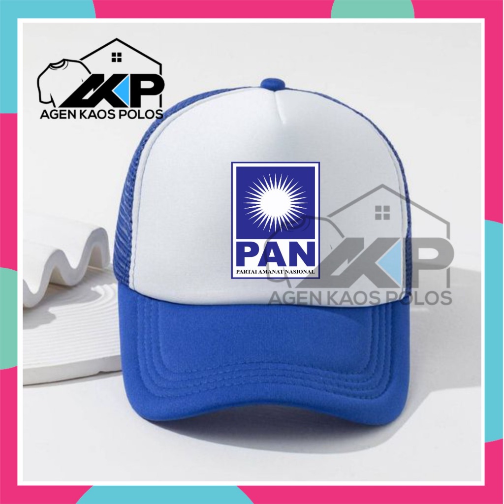 Pan Party Net Hat Campaign Hat Screen Printing Caleg PAN Party Hat ...