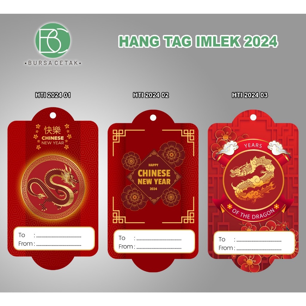 Stock Print Print Hang Tag Chinese New Year Gift Tag Label HangTag ...