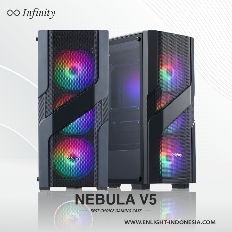 Infinity NEBULA V5 TG Casing - ATX Gaming Case - Free 3xfan RGB ...