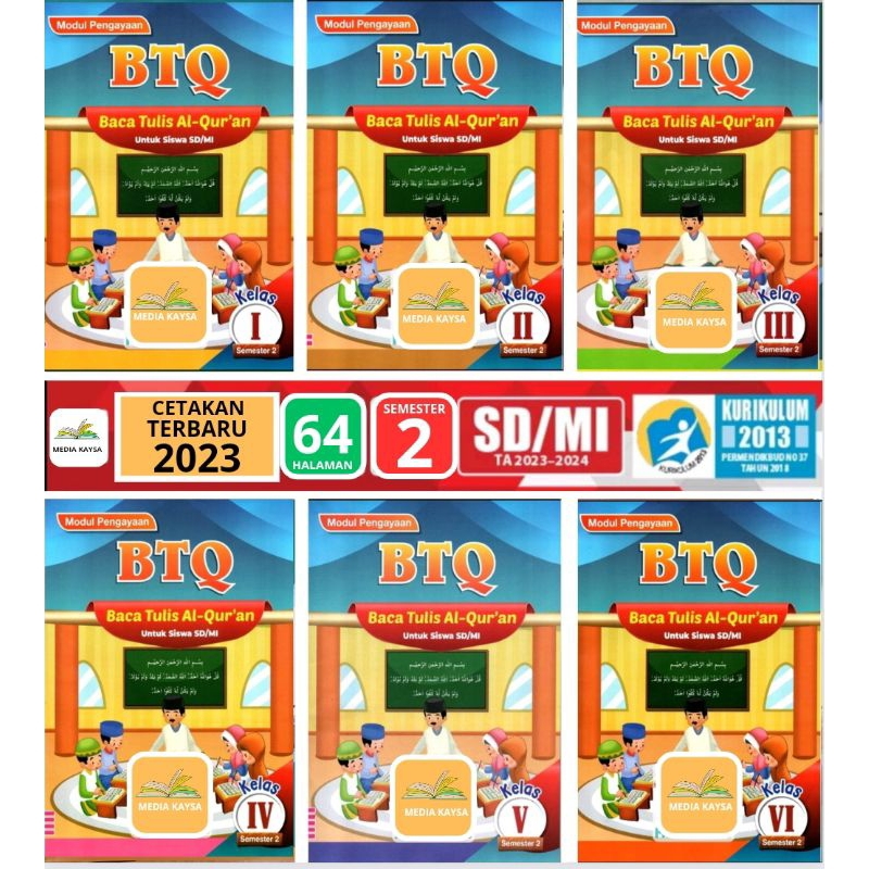 Btq SD/ MI Worksheets Class 1-6 Semester 1&2 CV. Arya Duta | Shopee ...