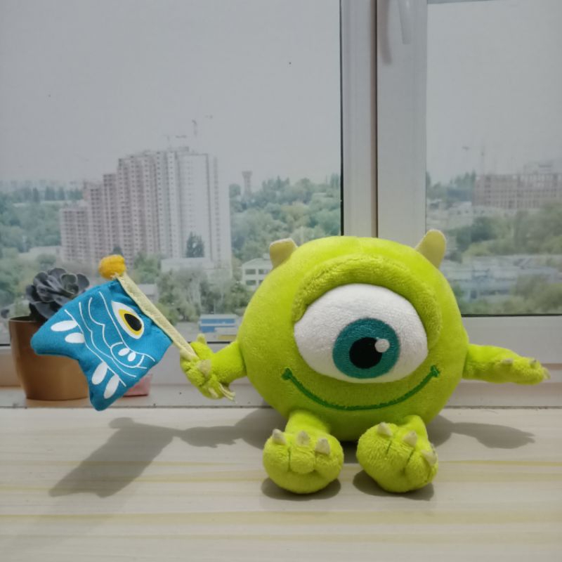 Original Mike Wazowski Monsters Inc Doll | Shopee Singapore