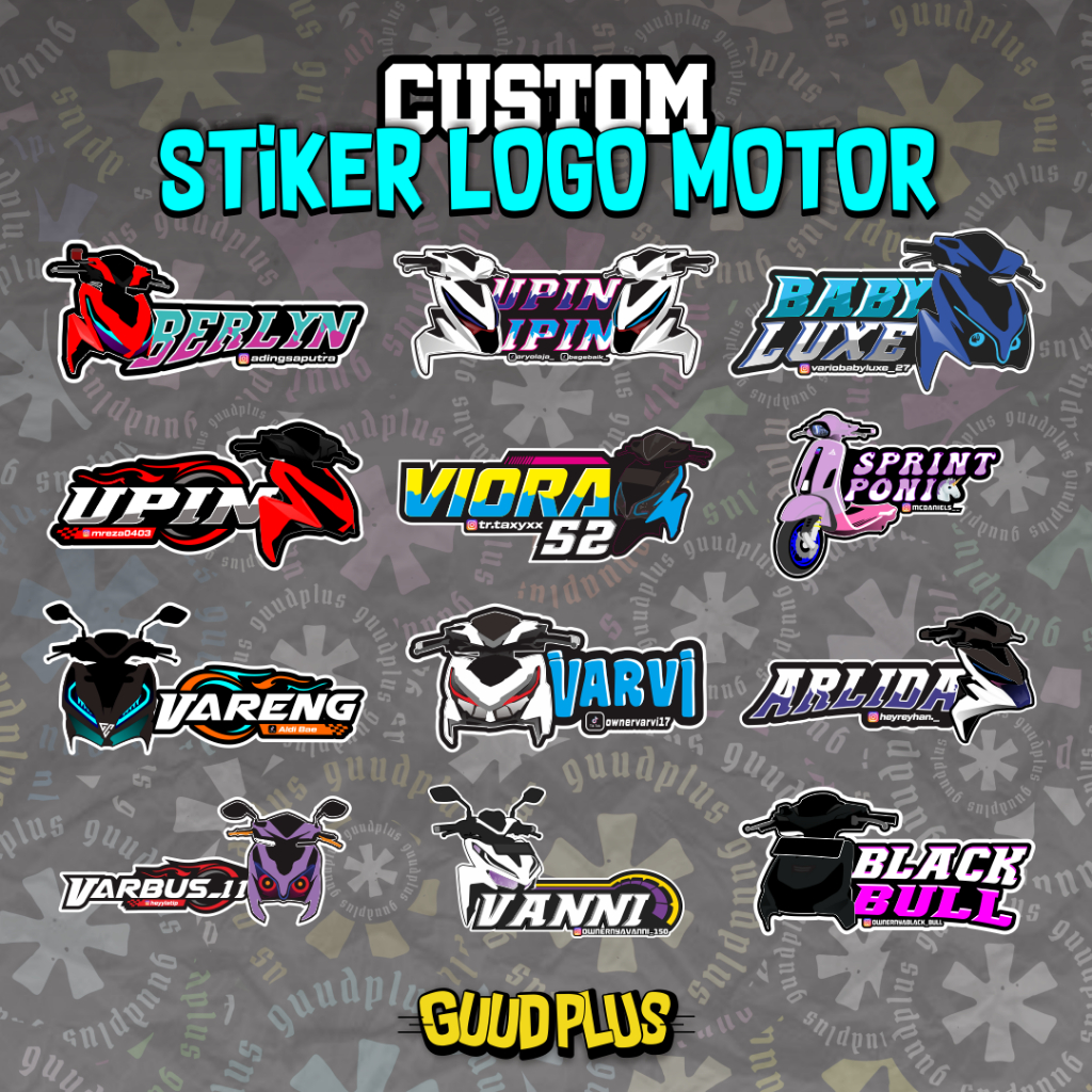 Custom Design Sticker Motorcycle Logo Ngabers Vector Vector Motorcycle ...