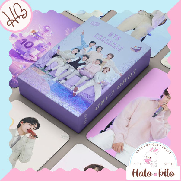 1 set contains 55 pcs BTS FASTA 2023 10th anniversary lomo card ...