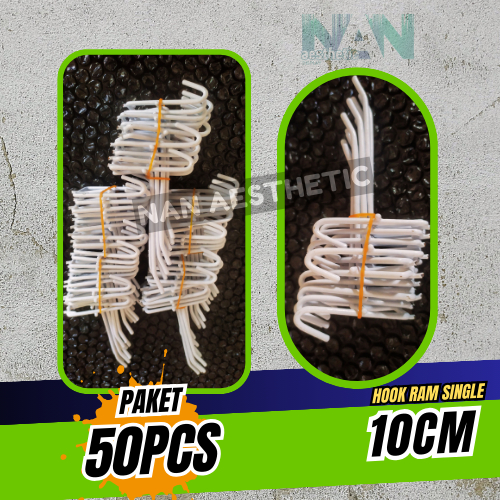 HP GANTUNGAN Package of 50pcs single ram 10cm hook ram Wire hook ...