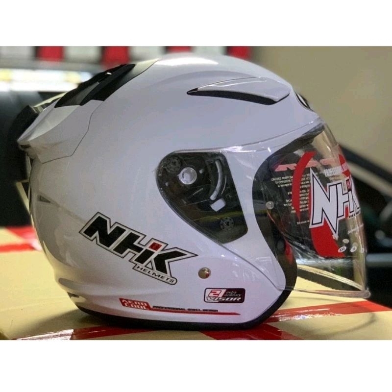 Nhk R1 SOLID DOUBLE VISOR ALL VARIAN | Original Half Face Helmet Solid ...