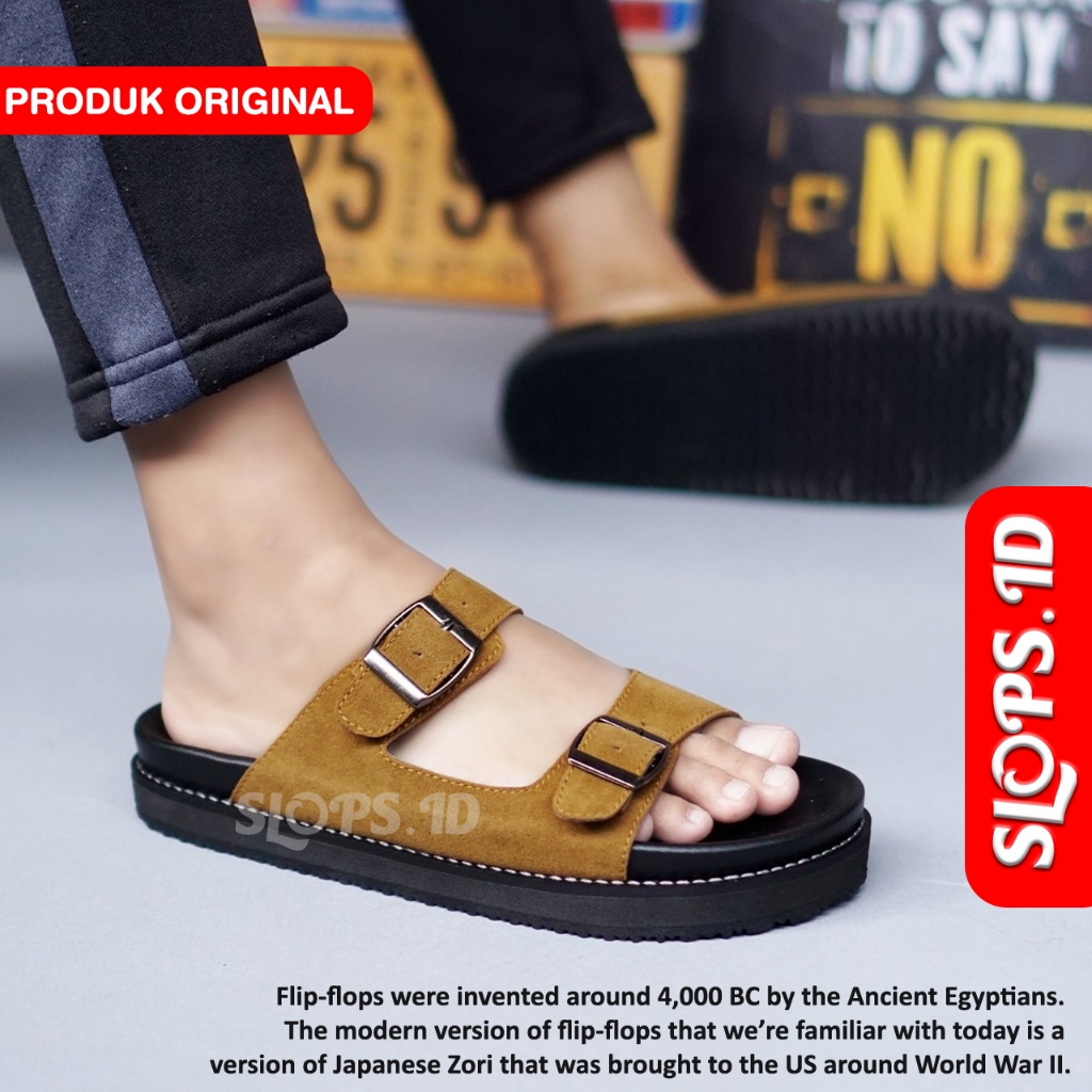 SLOPS TRGT Casual Black Men's Women's Slide Sandals Original Distro ...
