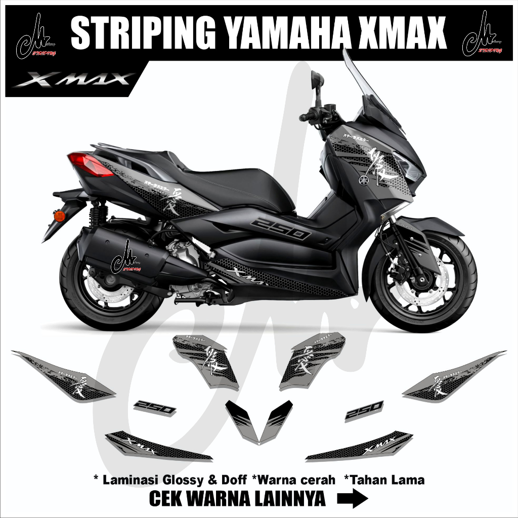 Striping Sticker Motorcycle Xmax 250 Old/Sticker Decal Yamaha Xmax 250 ...