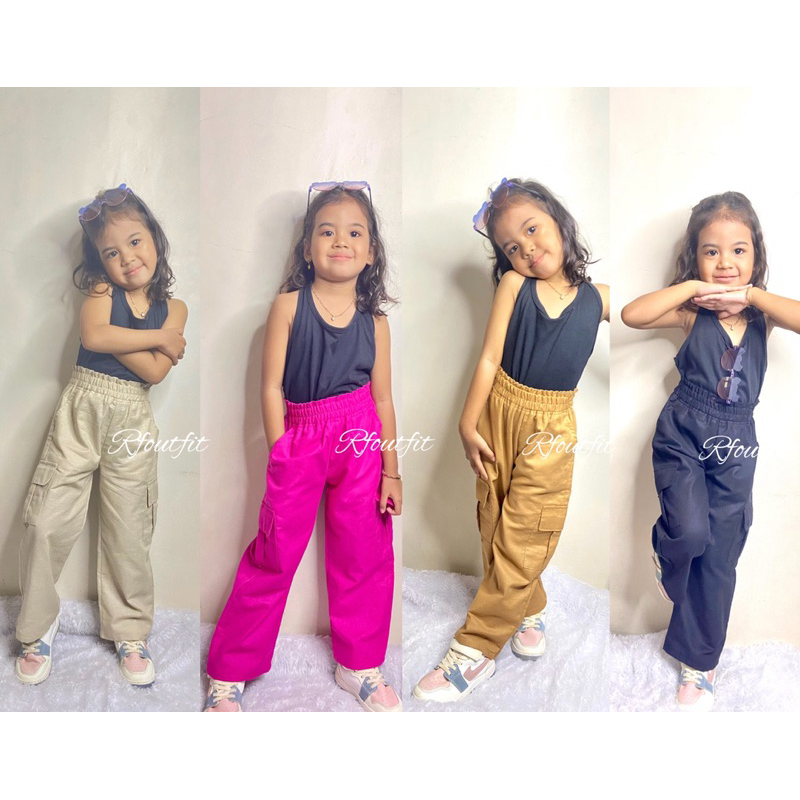 Girls CARGO Pants/Girls Trousers/CARGO Pants/ Bottoms (Age2-12 Years ...