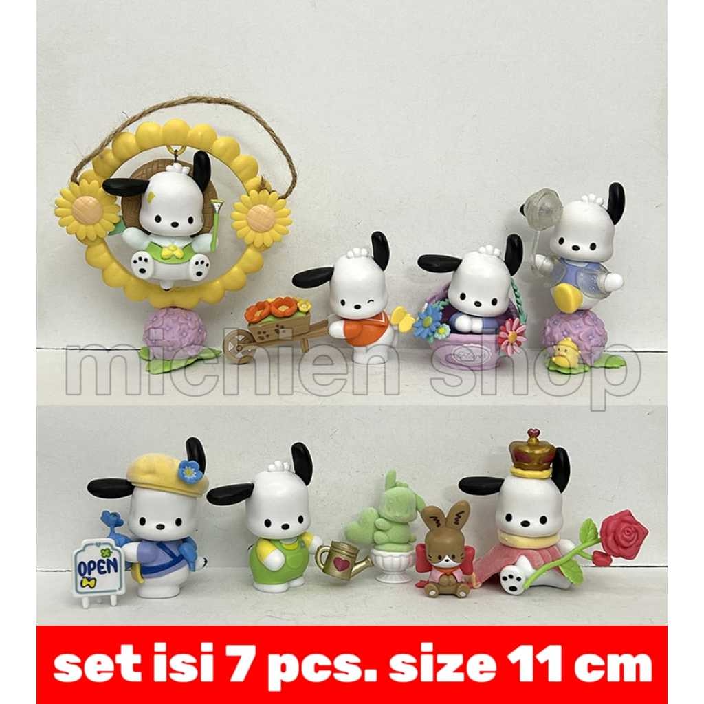 Pochacco pom pom Purin/miniature cake topper display Figure/Toy ...