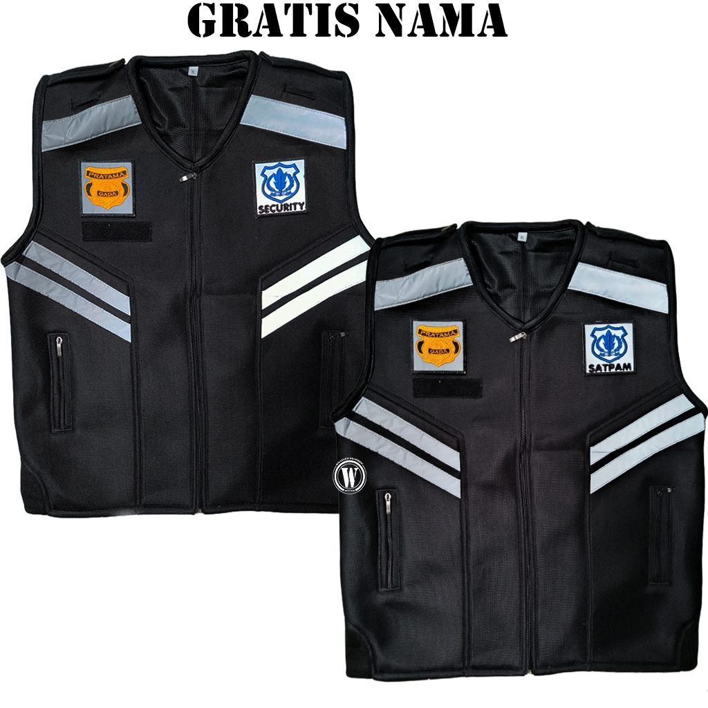 Latest Thick Full Black DoubleMesh Security Guard Vest Uniform | Shopee ...