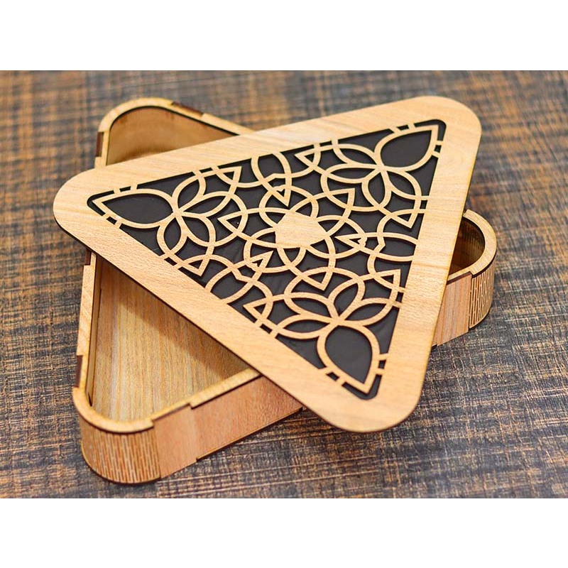 KAYU LOKAL Triangle Wooden Boxes, Unique Cute Luxury Aesthetic Gift ...