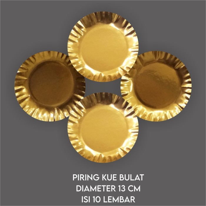 GOLD PAPER PLATES GOLD CAKE TART BIRTHDAY BIRTHDAY PER 10 pcs | Shopee ...