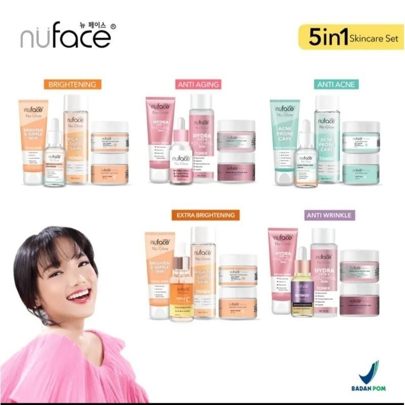 5in1 NUFACE Skincare Fuji Nu Glow Face Brightening Treatment Package ...