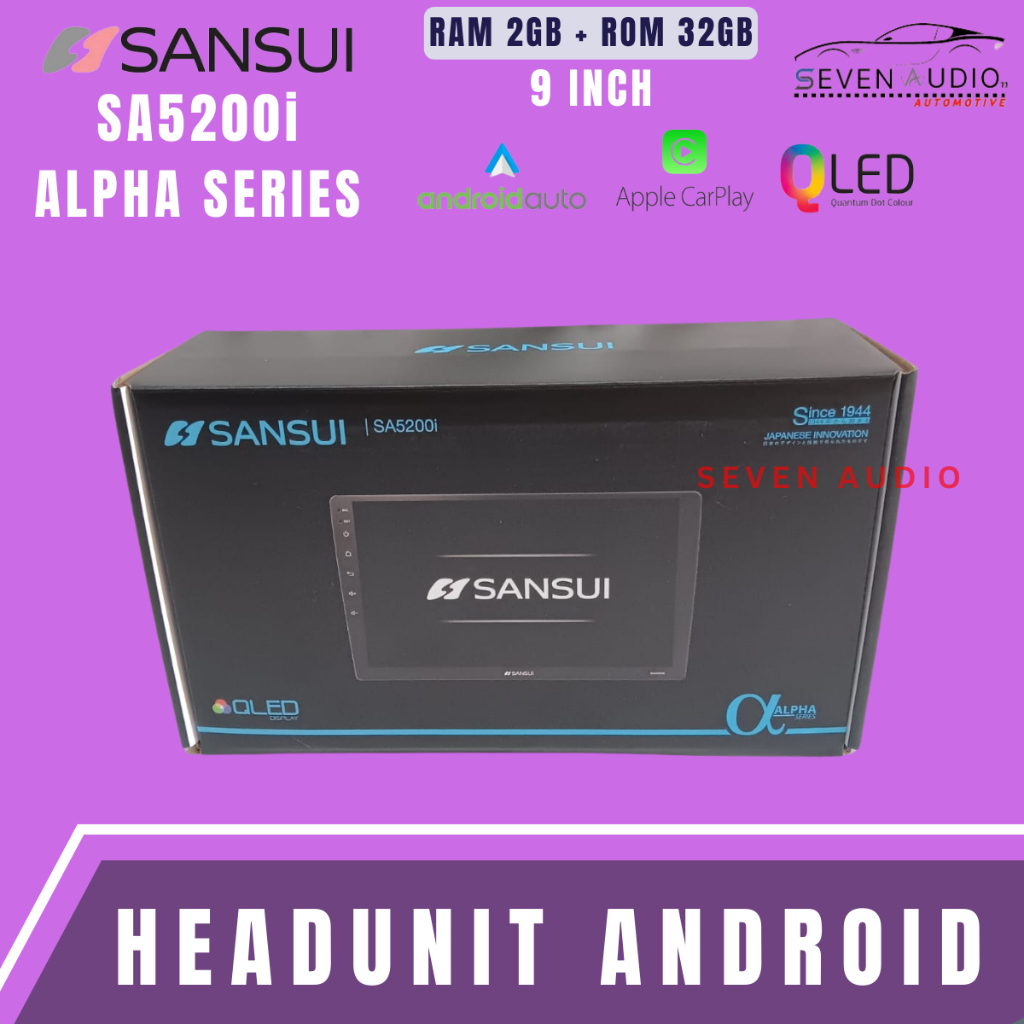 Head Unit Android Sansui Alpha Series 9 Inch Ram 2gb Rom 32gb Carplay