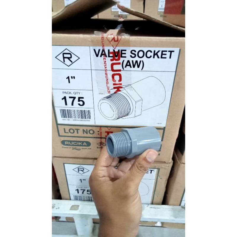 VALVE SOCKET AW 1"/FITTING PVC RUCIKA/SOCKET/OUTSIDE DRAT SOCKET/VALVE ...