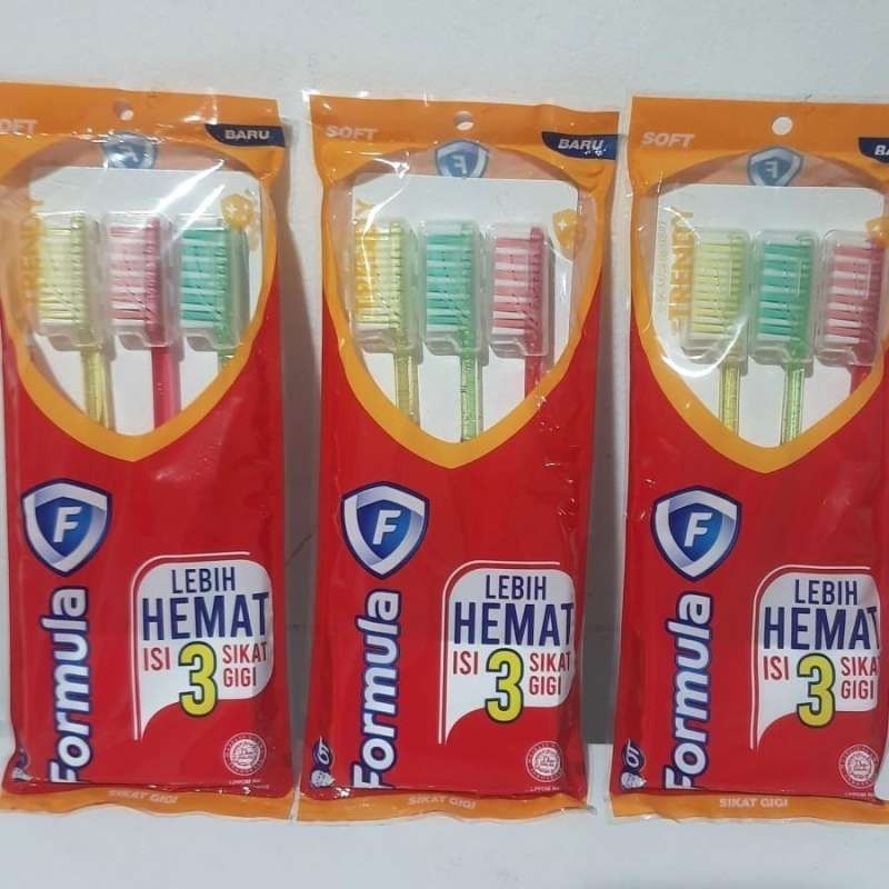 Formula Toothbrush - Adult Toothbrush - Toothbrush pack of 3 | Shopee ...