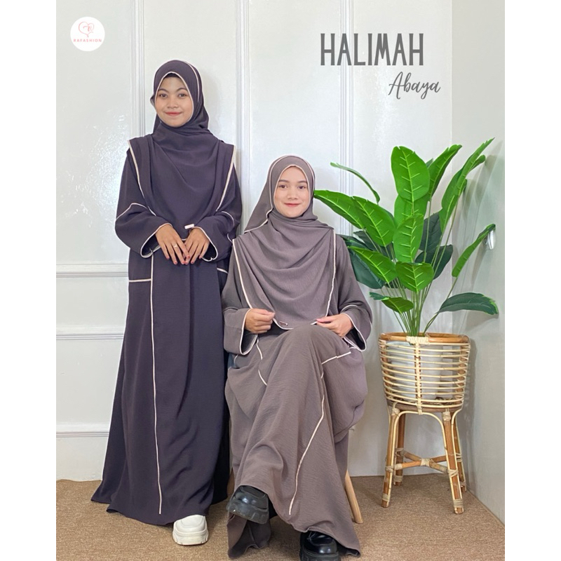 Rafashion-halimah Abaya ( plat Abaya/ one set)/Plate Abaya/ one set ...