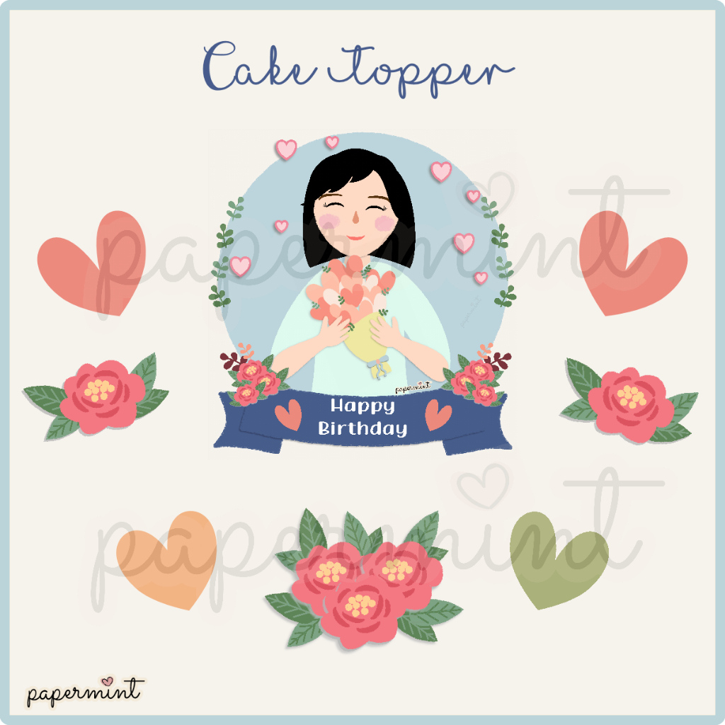 Cake TOPPER PEOPLE OF ILLUSTRATION CARTOON BIRTHDAY CHARACTERS by ...