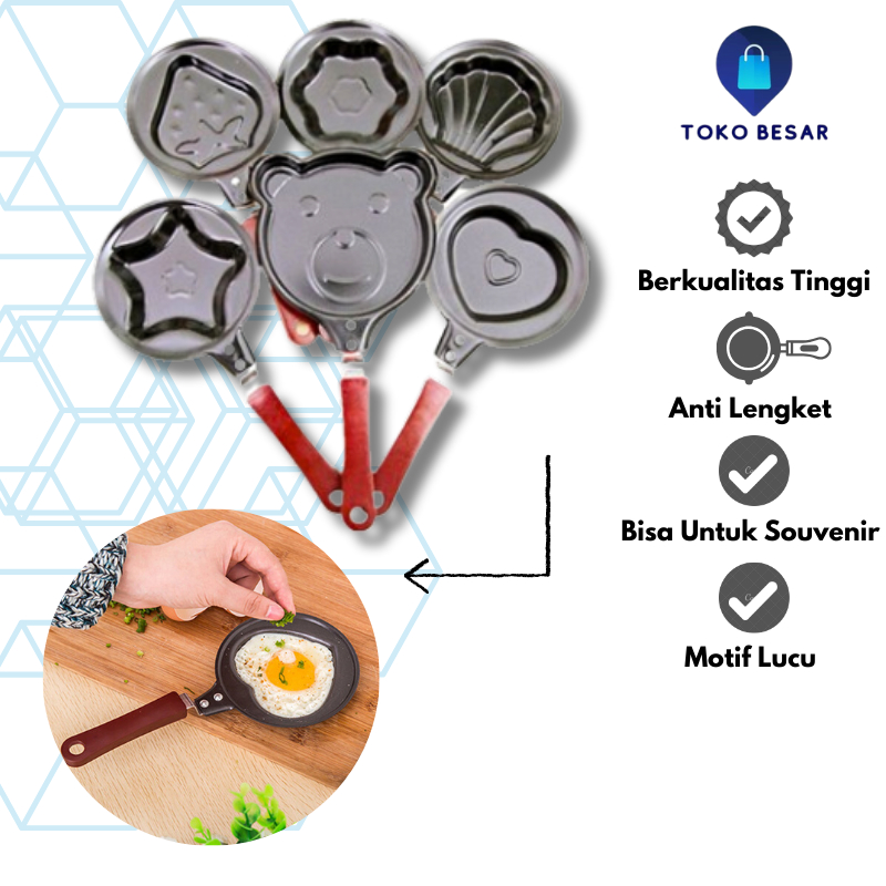 Teflon Mini Character Frying Pan Cute Mini Character Non-Stick | Shopee ...