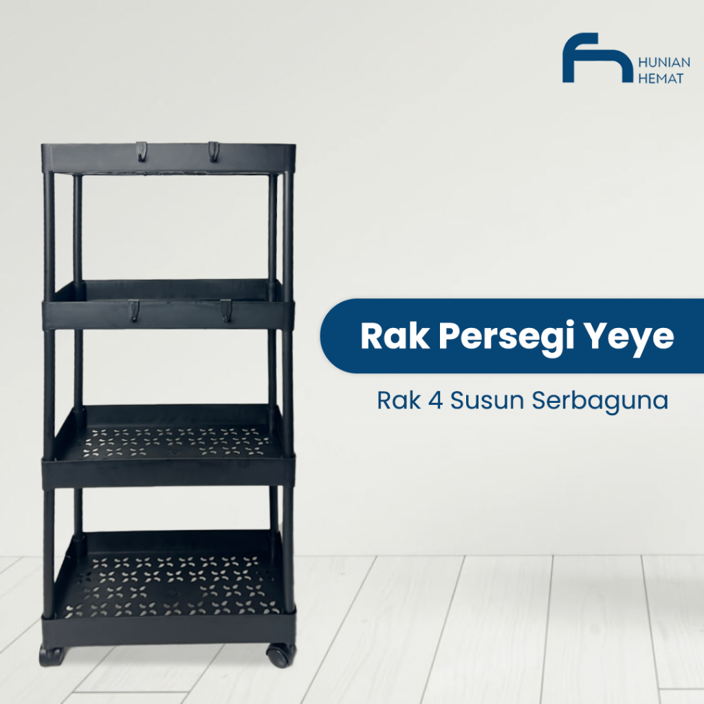 Kitchen Shelf-Plastic Stacking Rack- Wheeled Shelf Aesthetic Shelf ...