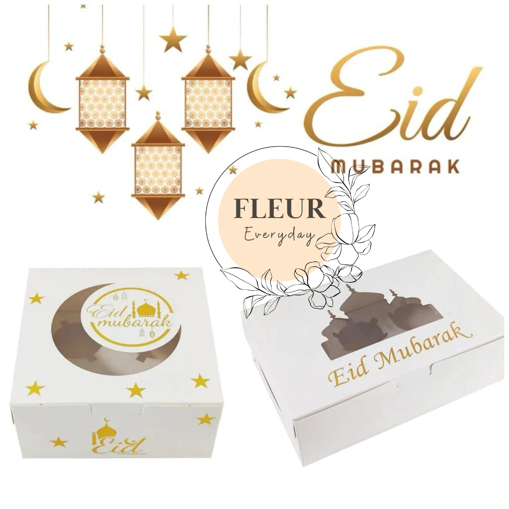 Eid CUPCAKE box 4 Holes 6 Holes eid mubarak eid box nastar box ...