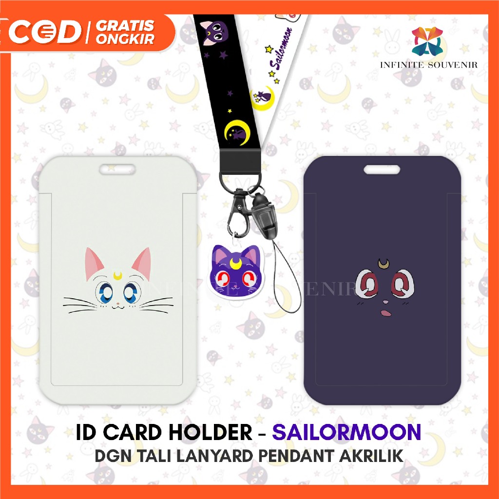 [N003] SAILORMOON / Name Sailor Moon ID Card HolderTAG with Acrylic ...