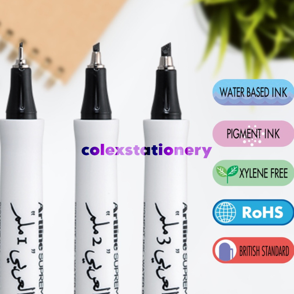 HITAM Permanent Calligraphy Pen / Supreme Black Calligraphy Pen Size ...
