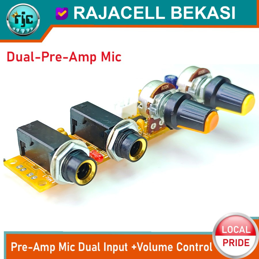 Pre Amp Mic Dynamic 2 Channel Microphone Amplifier With Volume Control | Shopee Singapore