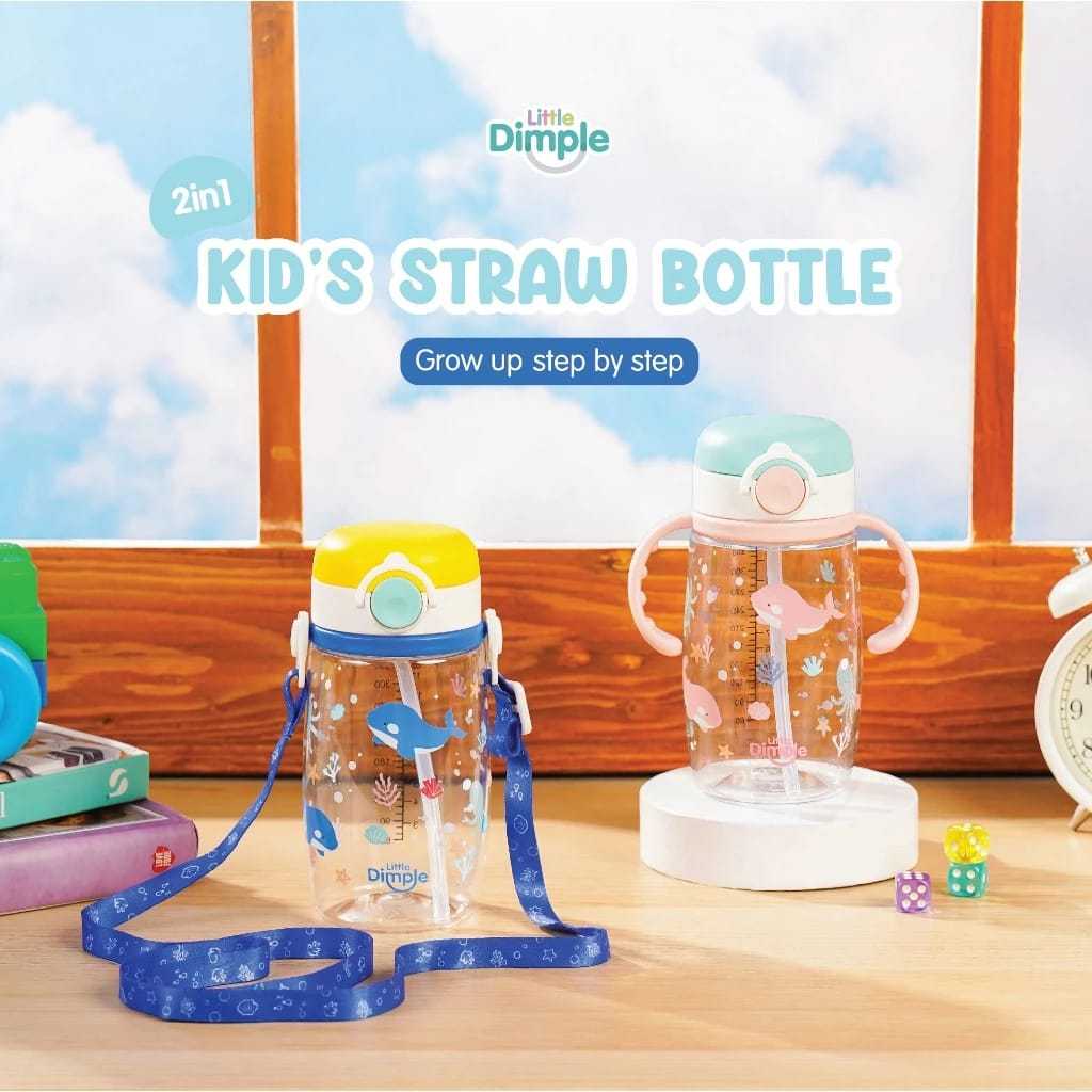 Little Dimple - 2in1 Kid Bunchs Straw Bottle 350ml | Shopee Singapore