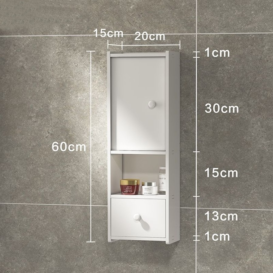 Modern 3-tier wall cabinet for multi-purpose storage | Shopee Singapore