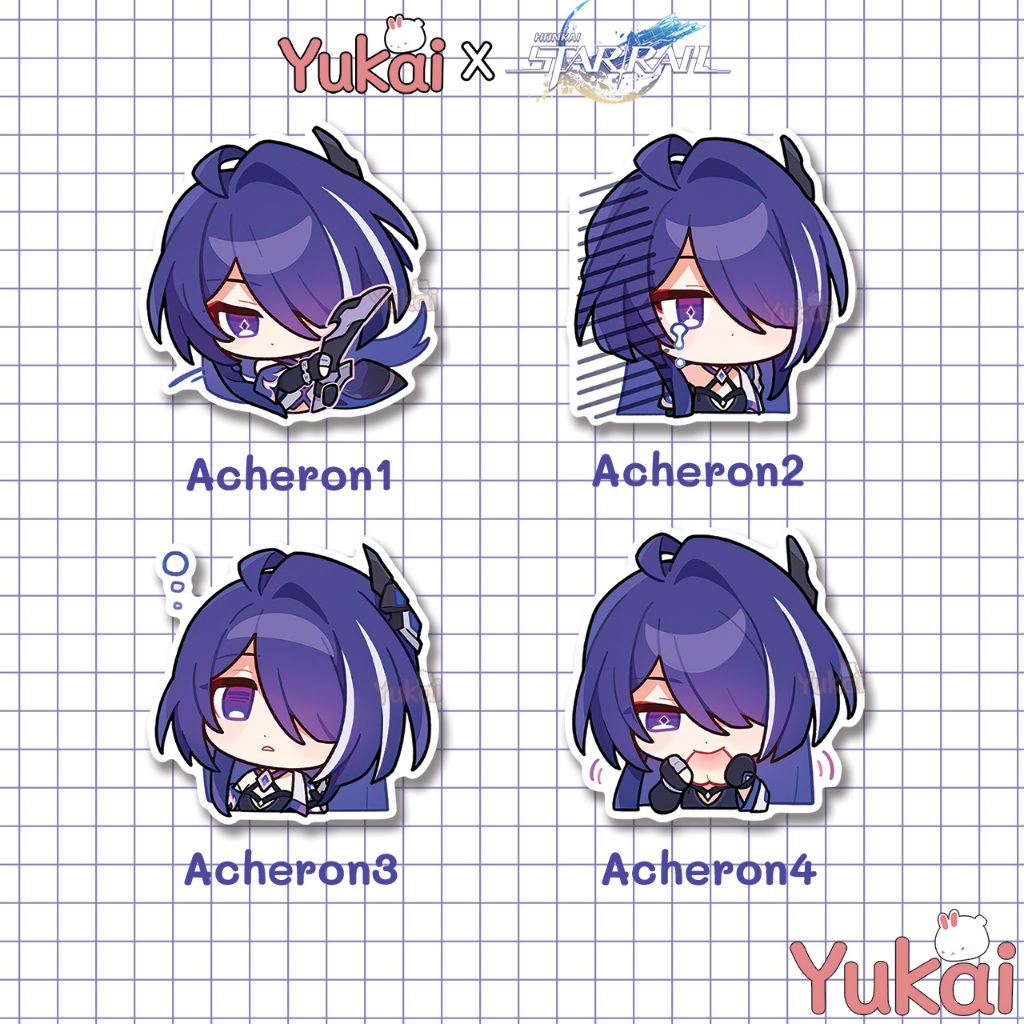 Acheron Honkai Star Rail (HSR) Premium Sticker, Waterproof Anime ...