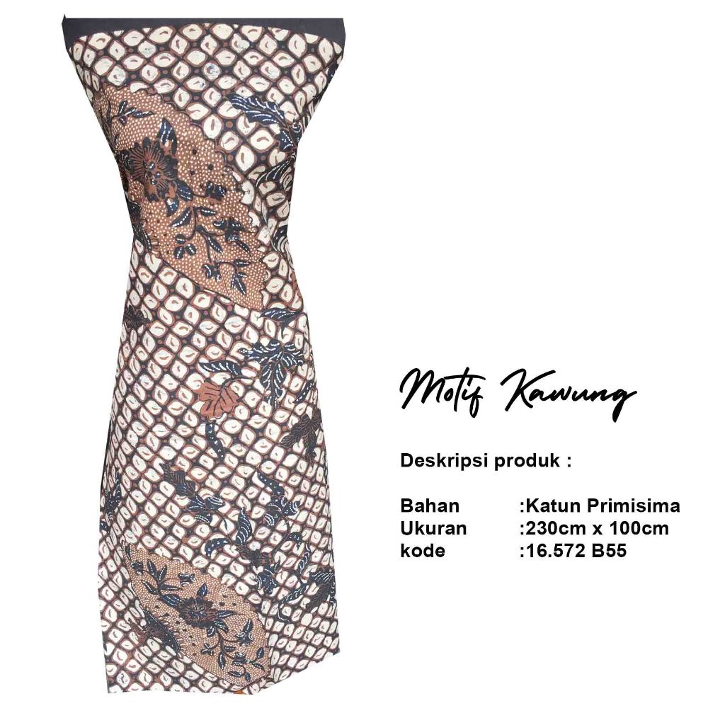 Premium written batik with kawung motif - refined batik - elegant batik ...