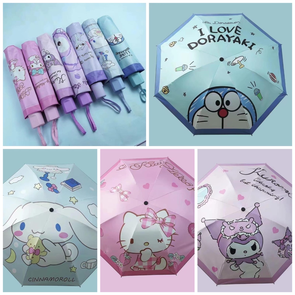 Cute umbrella Large Folding umbrella anti-uv mini cartoon character ...