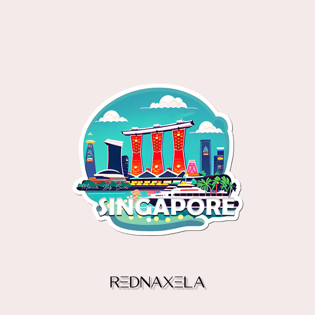 Vinyl Sticker Country Singapore 1 Sticker Suitcase Outdoor Travel ...