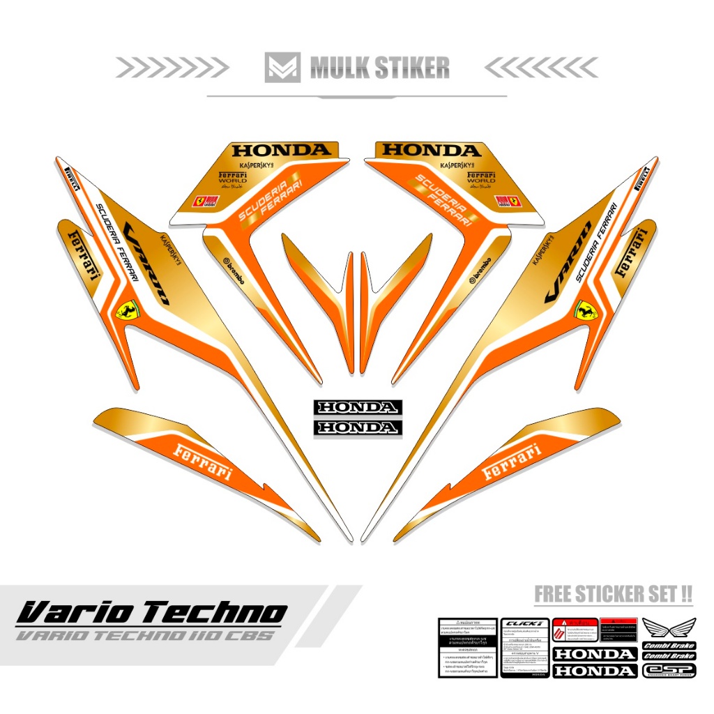 Striping VARIO TECHNO 110 CBS MOTIF 67 / VARIO KARBU 110 / CLICK 110 ...