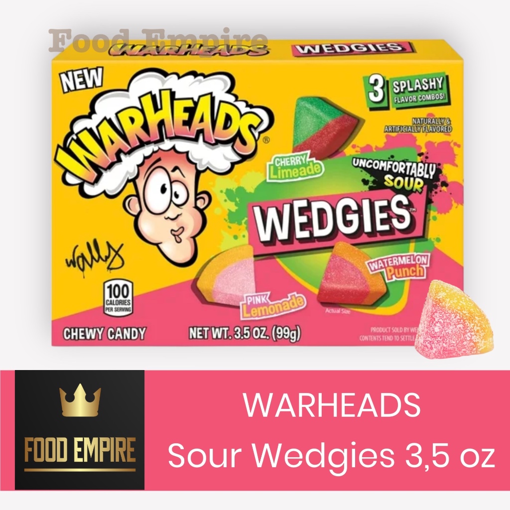 Warheads WEDGIES 3.5 oz | Sour Chewy Candy 99 gr | Warhead Candy ...