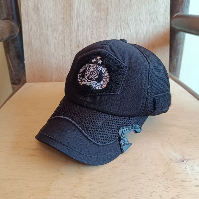 Police tactical coak hat black combination ripstop cotton mess net ...